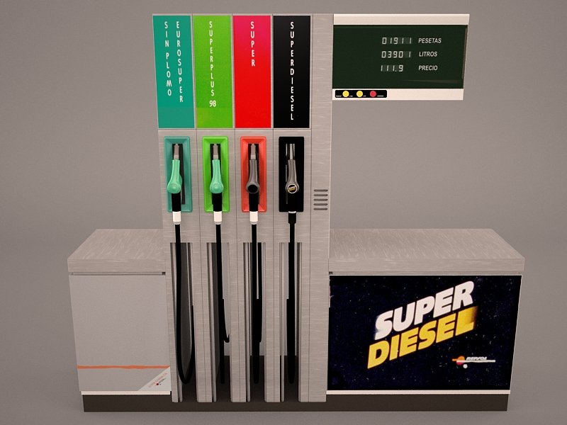 petrol pump 3D Models in Landmarks 3DExport