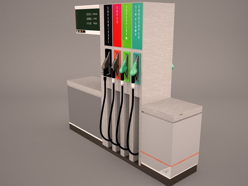petrol pump 3D Models in Landmarks 3DExport