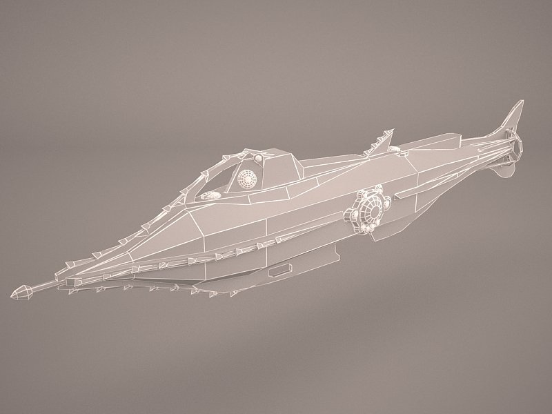Nautilus Fantasy Submarine 3D Model in Submarine 3DExport