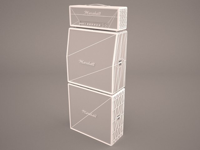 marshall stack 3D Model in Audio 3DExport