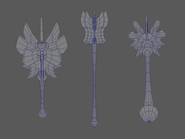 medieval fantasy two handed mace 01 3D Model in Melee 3DExport