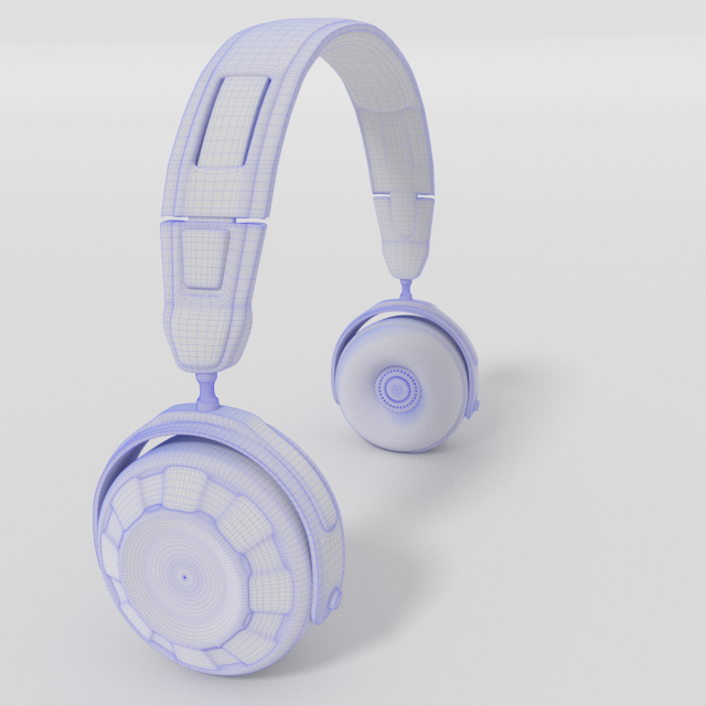 headphone 3D Model in Audio 3DExport