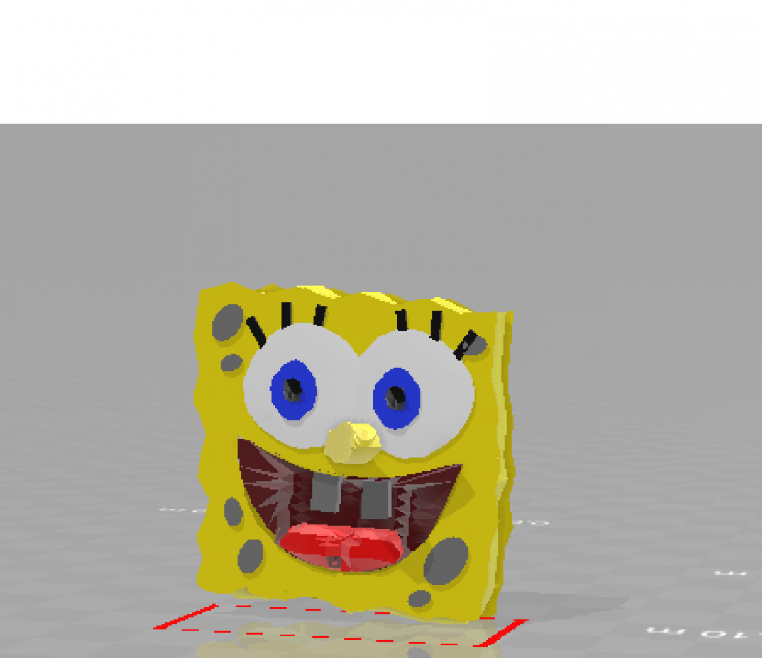 spongebob 3D Model in Cartoon 3DExport