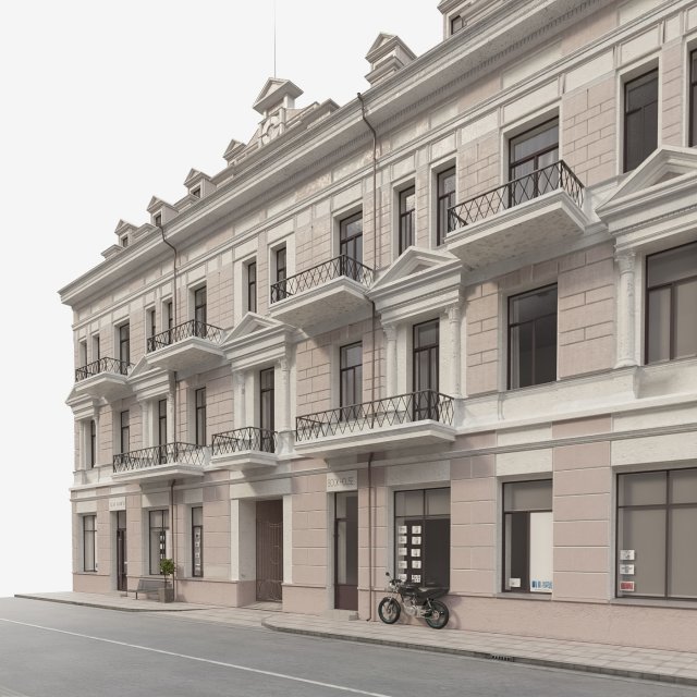 facade 3D Model in Buildings 3DExport
