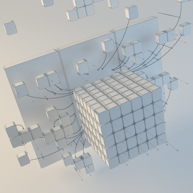 Abstract cubes Free 3D Model in Other 3DExport