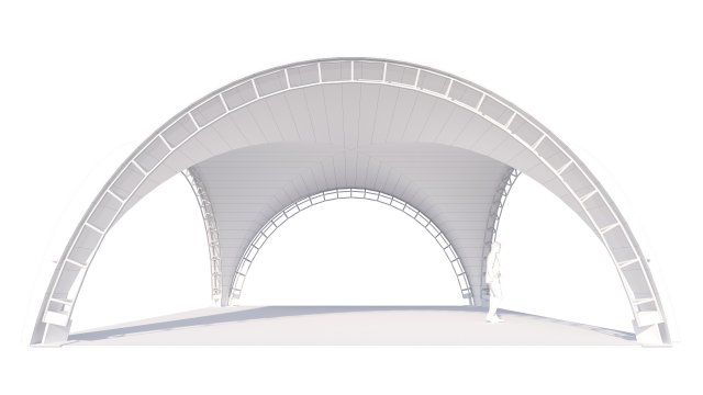Arch tent rectangular 3D Model in Miscellaneous 3DExport