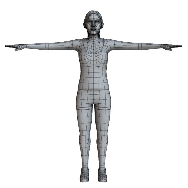 casual female 01 3D Model in Woman 3DExport