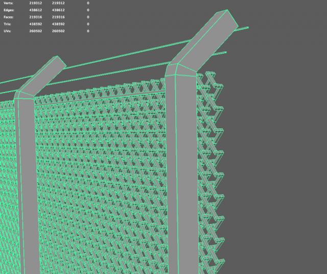 low poly wire netting 3D Model in Environment 3DExport