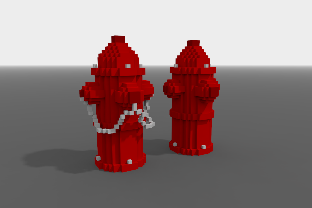 voxel fire hydrant low-poly 3D Models in Tools 3DExport