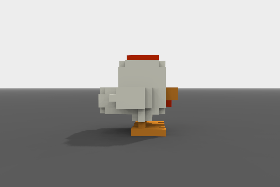 Voxel Chicken low-poly Modelo 3D in Pájaros 3DExport