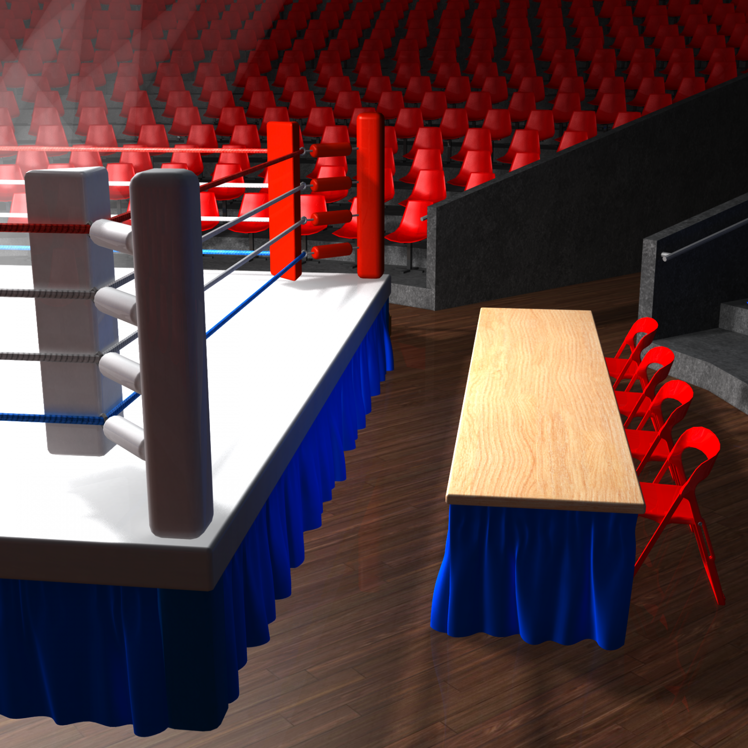 Boxing ring 3D Model in Playground 3DExport