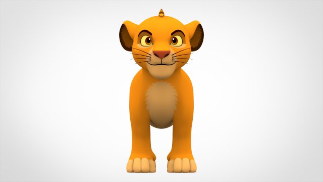 simba cub 3D Model in Wildlife 3DExport