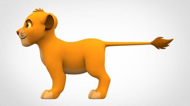 simba cub 3D Model in Wildlife 3DExport