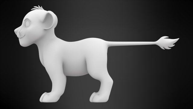simba cub 3D Model in Wildlife 3DExport