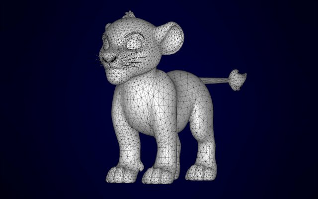 simba cub 3D Model in Wildlife 3DExport