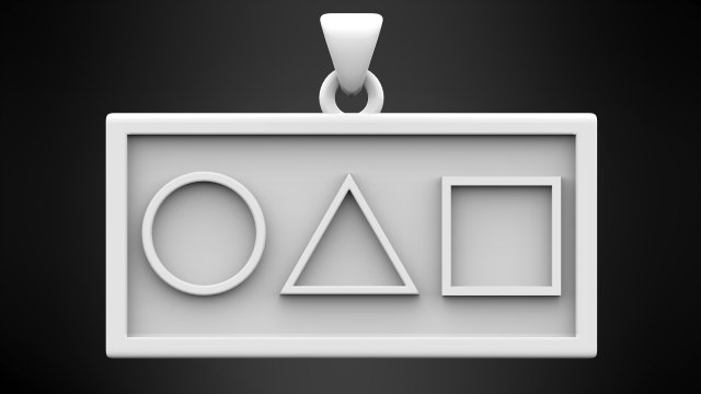 squid game invitation card pendant 3D Model in Jewellery 3DExport