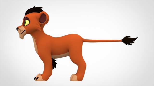 Scar Cub 3D Model in Wildlife 3DExport