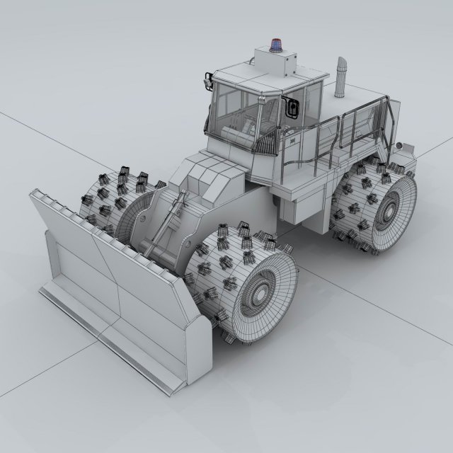 transportation - bulldozer 03 3D Model in Compact Cars 3DExport