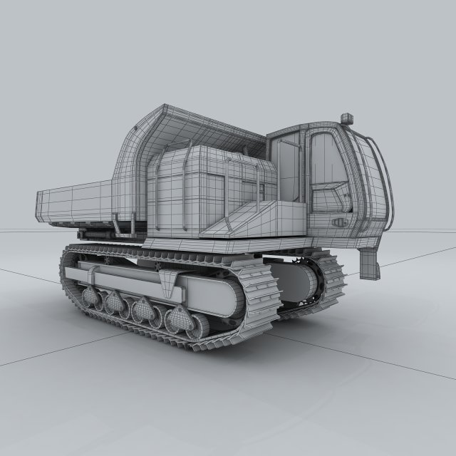 vehicle tracked vehicle 3D Model in Compact Cars 3DExport