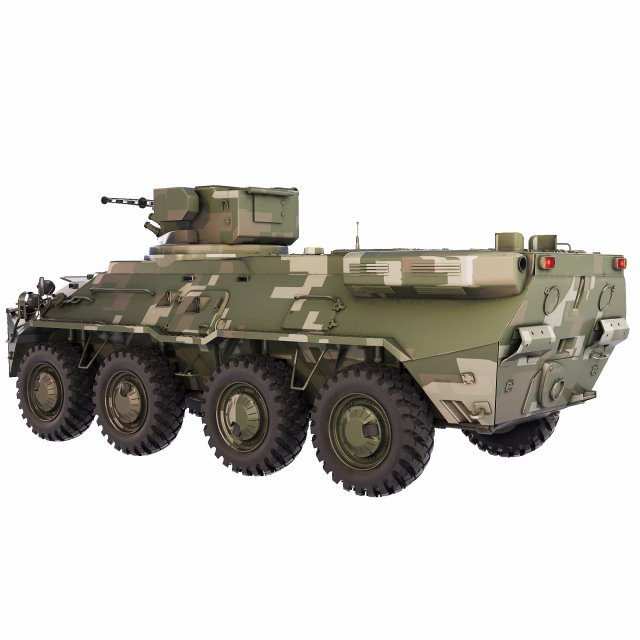 BTR 3E 2002 3D Model in Combat 3DExport