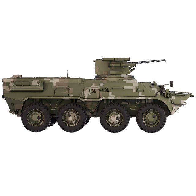 BTR 3E 2002 3D Model in Combat 3DExport