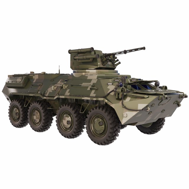 BTR 3E 2002 3D Model in Combat 3DExport