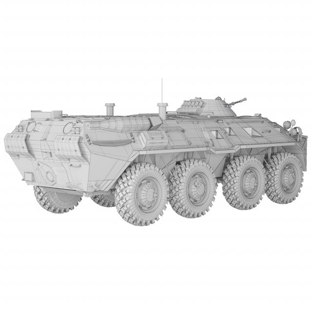 BTR 80 1985 3D Model in Combat 3DExport