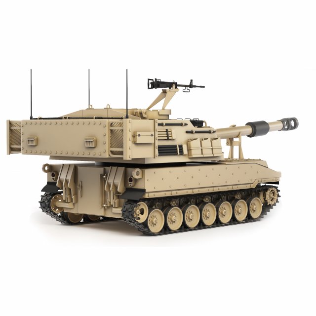 Self-Propelled Howitzer M109A6 Paladin 2019 3D Model in Artillery 3DExport