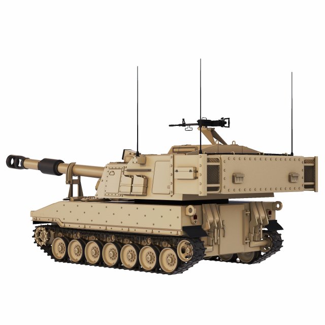 Self-Propelled Howitzer M109A6 Paladin 2019 3D Model in Artillery 3DExport