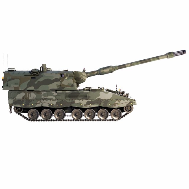 Self-Propelled Howitzer Panzerhaubitze 2000 2004 3D Model in Artillery 3DExport