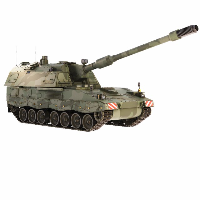 Self-Propelled Howitzer Panzerhaubitze 2000 2004 3D Model in Artillery 3DExport