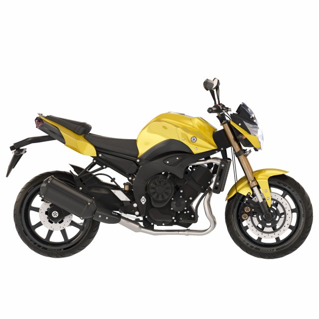 Yamaha FZ8N 2011 3D Model in Motorcycle 3DExport