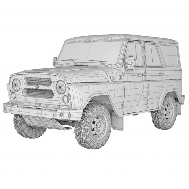 UAZ Hunter 2017 3D Model in SUV 3DExport