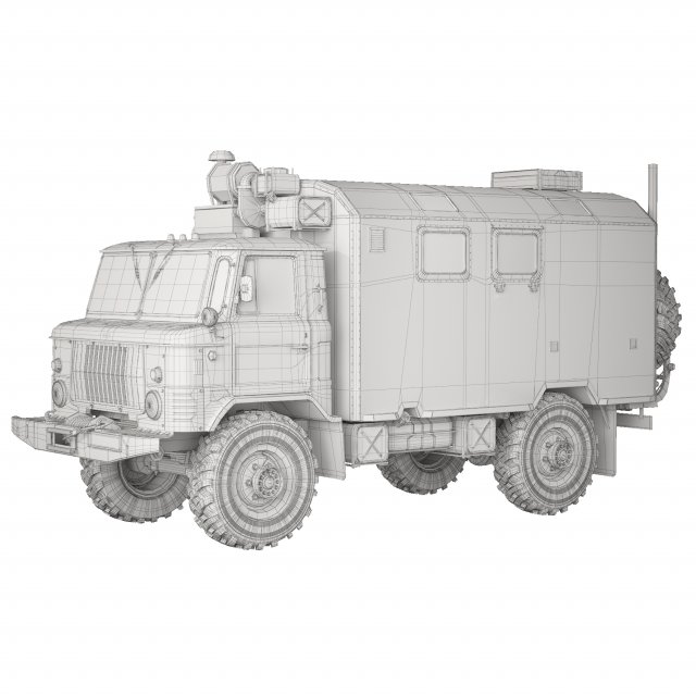 GAZ 66 kung 1988 3D Model in Truck 3DExport