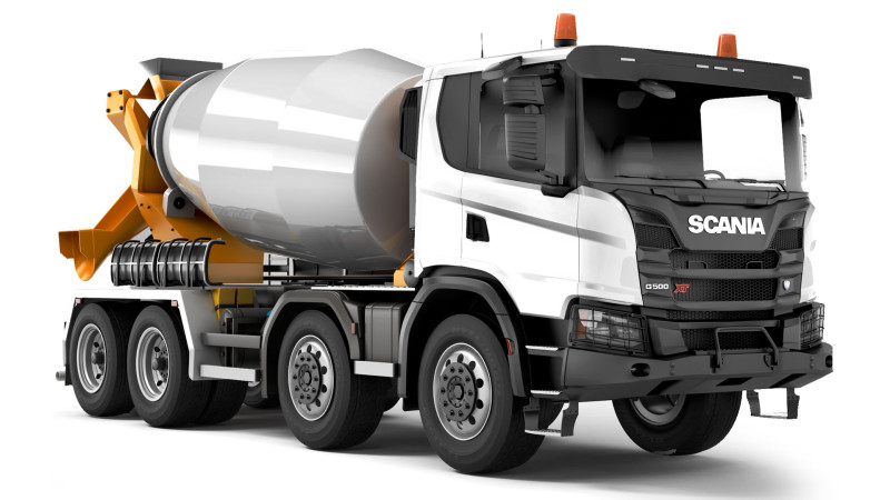 Scania G500 XT 8x4 concrete mixer 2022 3D Model in Truck 3DExport
