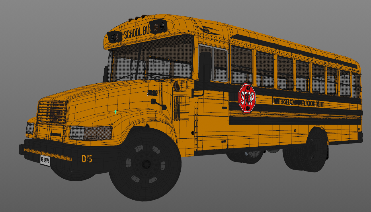 INTERNATIONAL BLUEBIRD 3800 3D Model in Van and Minivan 3DExport