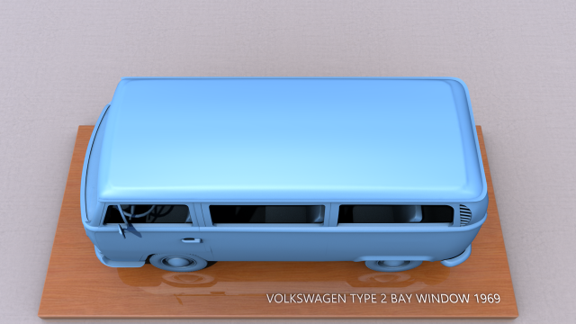volkswagen bay window type 2 1969 3D Print Model in Vehicle 3DExport