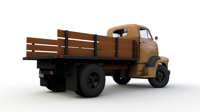 chevy coe flatbed truck 1949 3D Model in Classic Cars 3DExport
