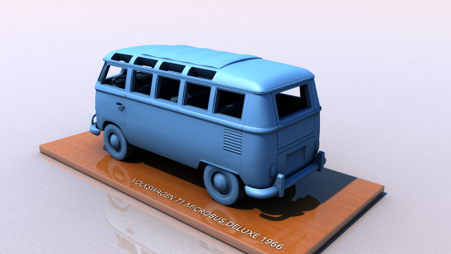 volkswagen type 1 microbus deluxe 1968 3D Print Model in Vehicle 3DExport
