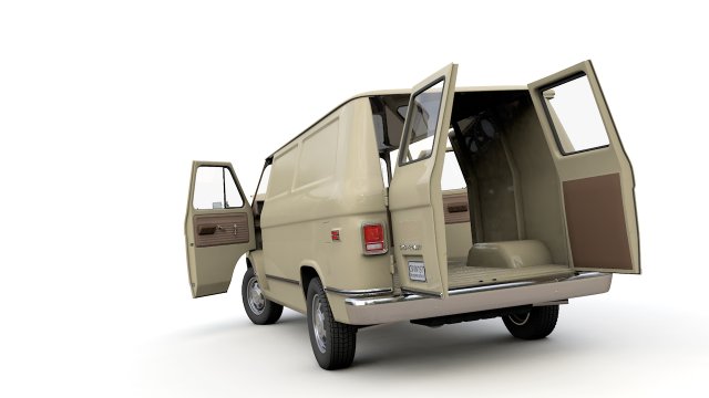 Chevy Van 1971 3D Model in Van and Minivan 3DExport