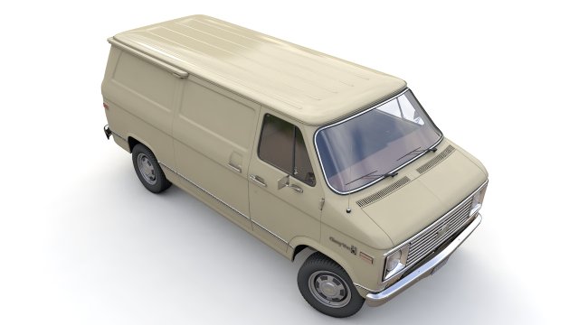 Chevy Van 1971 3D Model in Van and Minivan 3DExport
