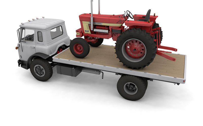 International Loadstar Truck 1963 and Int Harvester Tractor 1972 3D ...