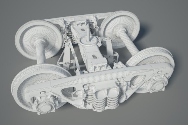 Train Bogie 18-100 Model 3D in Kereta 3DExport