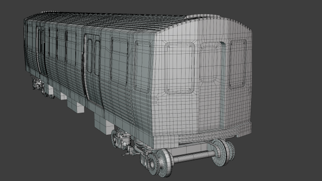 Chicago metro train 3D Model in Train 3DExport