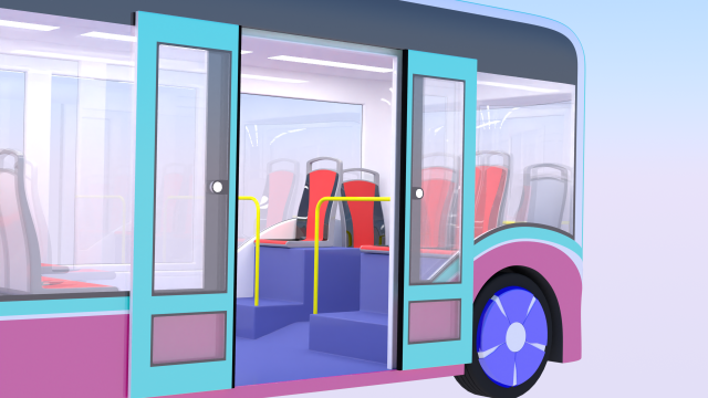Autonomous city bus concept 2023 3D Model in Bus 3DExport