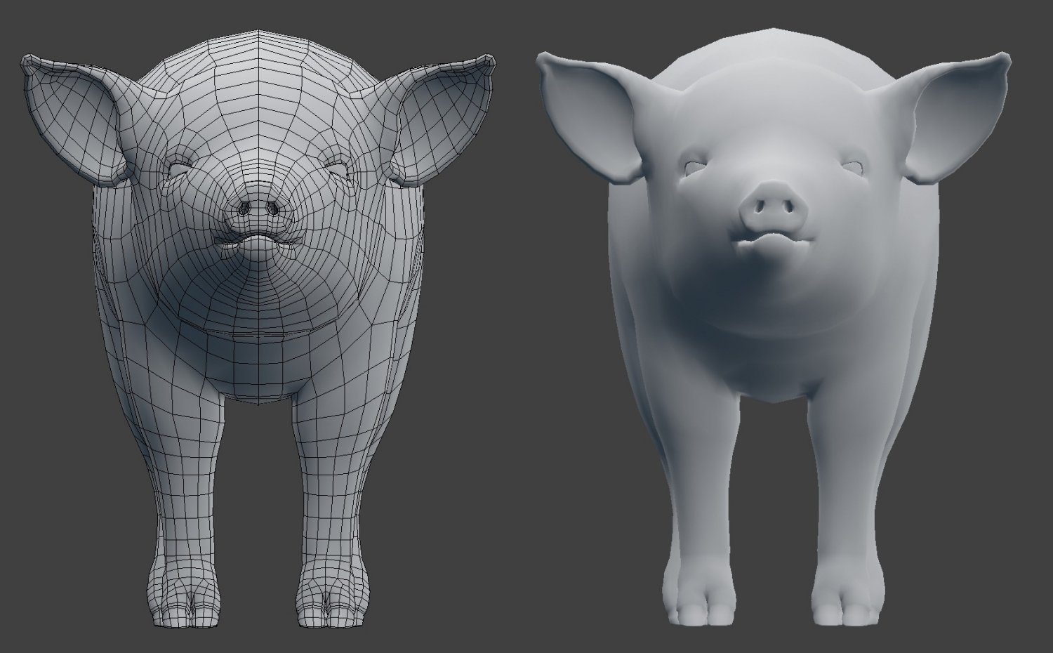 Pig Model 3D Model in Pig 3DExport
