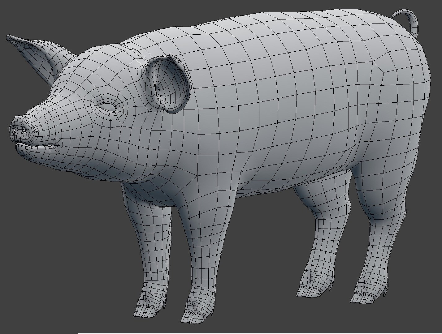 Pig Model 3D Model in Pig 3DExport