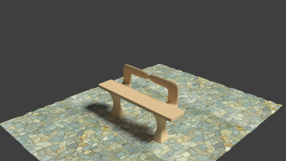 realistic bench 3D Models in Bench 3DExport