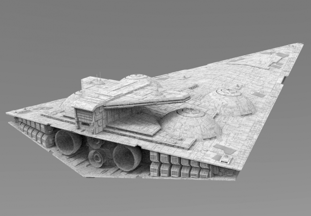 interdictor - immobilizer 418 star destroyer - star wars 3D Model in ...