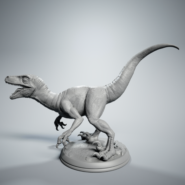 Raptor Dinosaur 3D Print Model in Monsters & Creatures 3DExport
